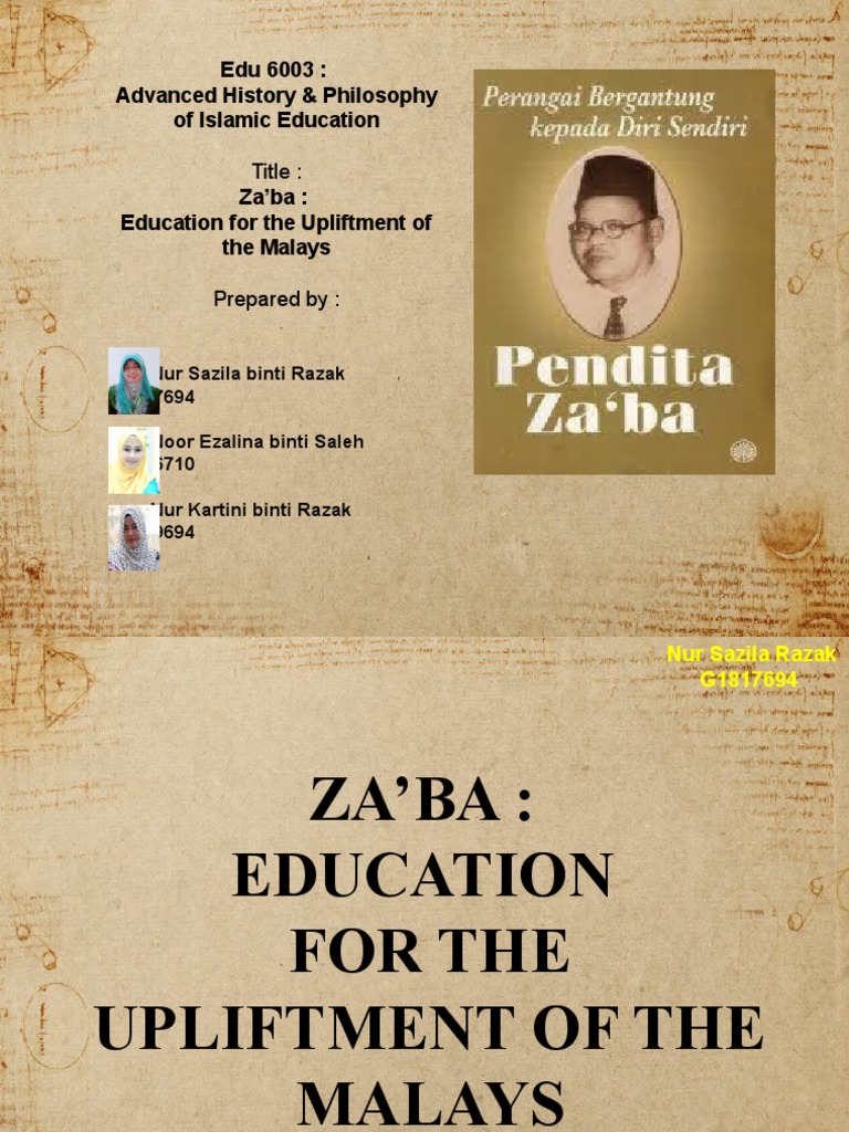 Zaba Education For The Upliftment of The Malays | PDF | Malaysia | Southeast Asia