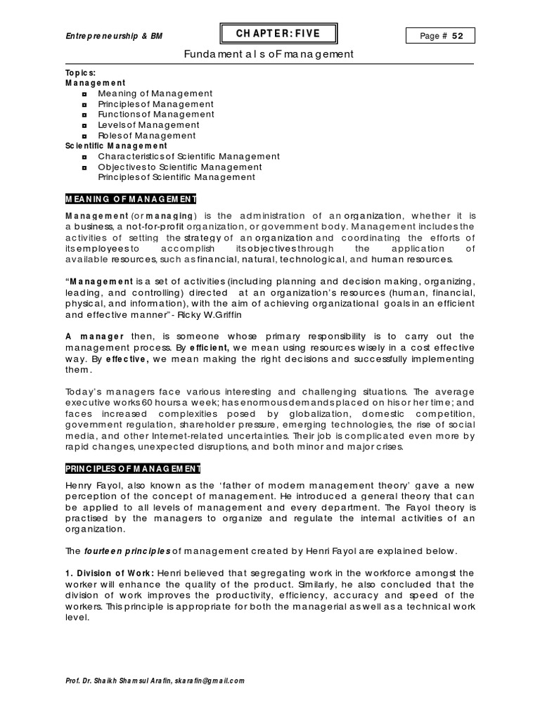 Chapter 5 - Fundamentals of Management | PDF | Decision Making | Goal