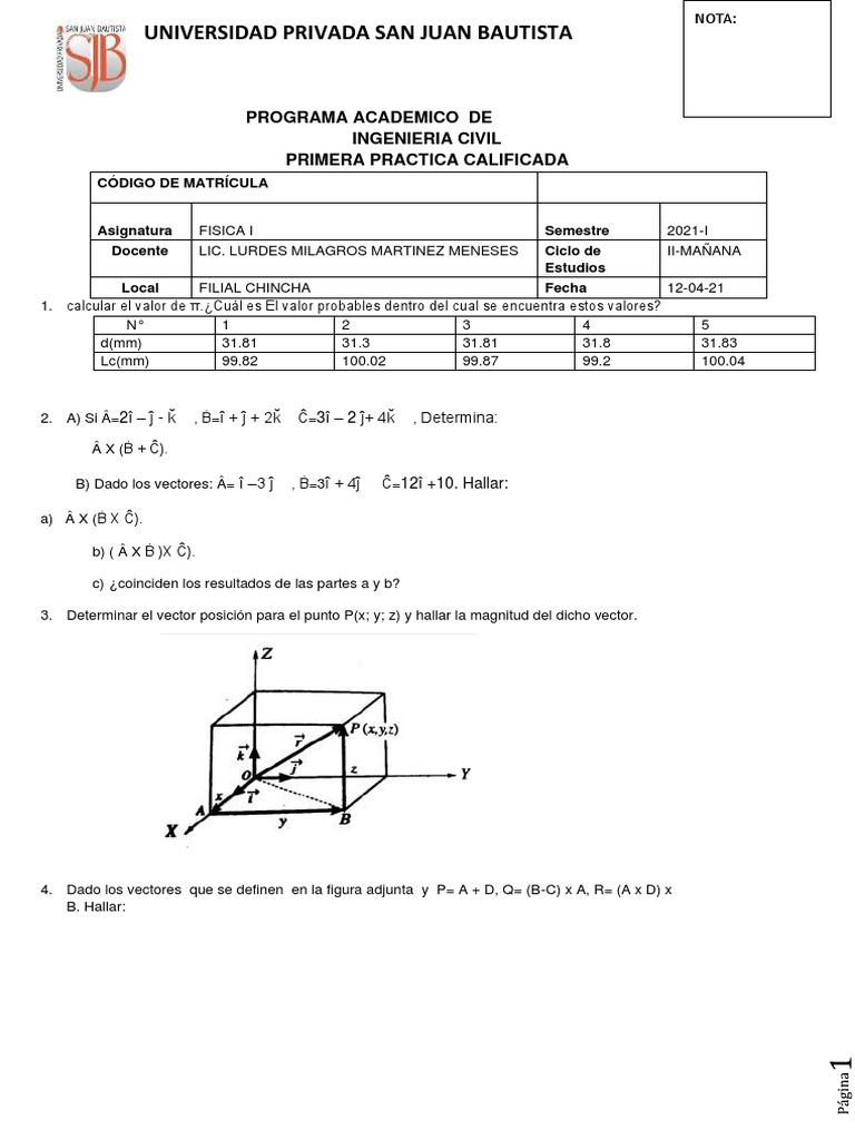 Practica Calificada 1 | PDF