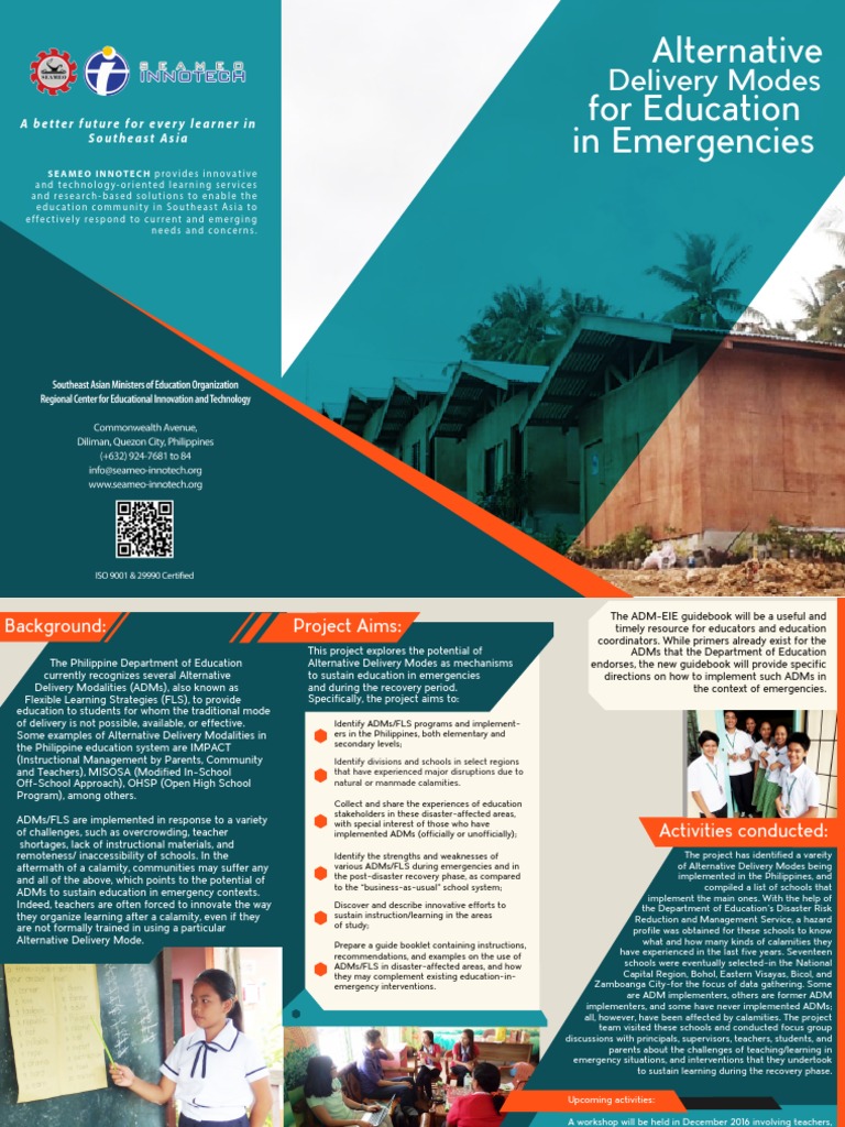 Alternative For Education in Emergencies: Delivery Modes | PDF ...