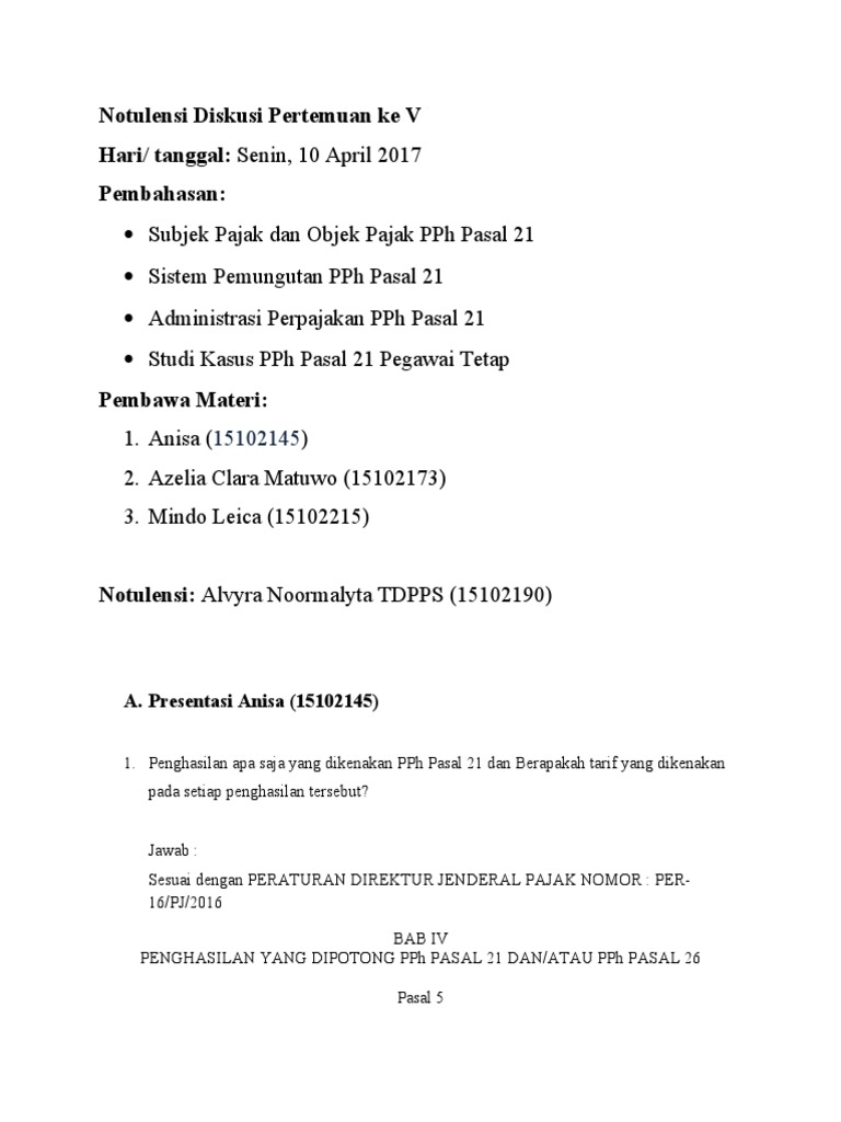Diskusi Pertemuan 5 | PDF | Pengelolaan Keuangan & Uang