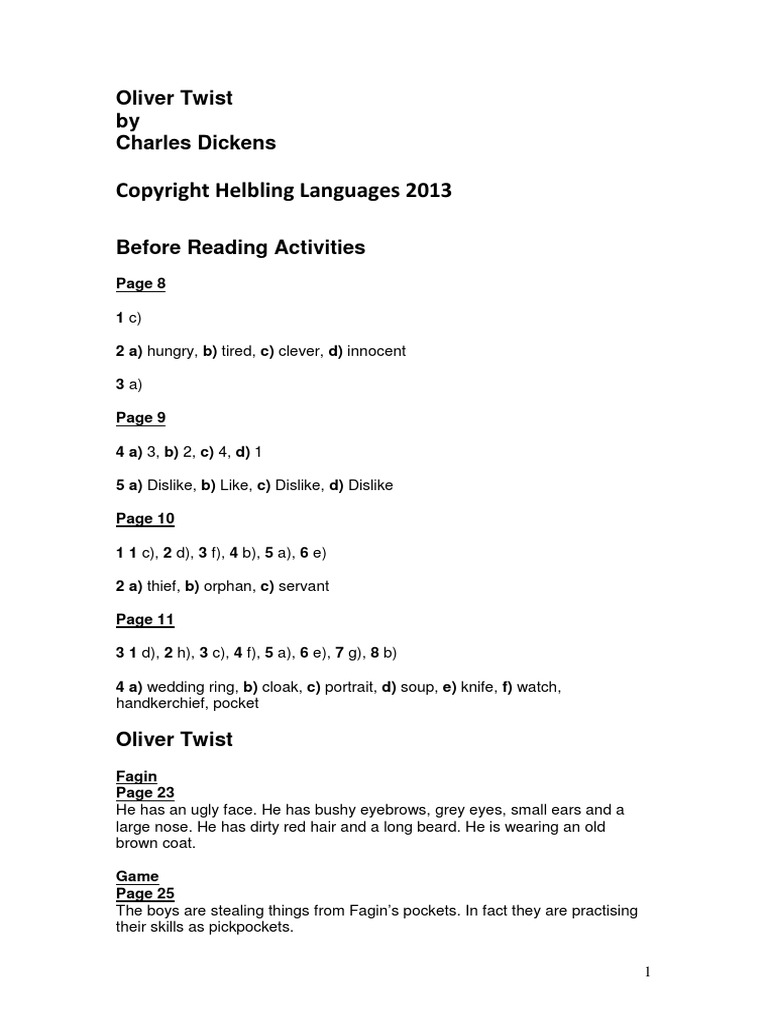 Oliver Twist by Charles Dickens | PDF | Oliver Twist | Nancy (Oliver Twist)