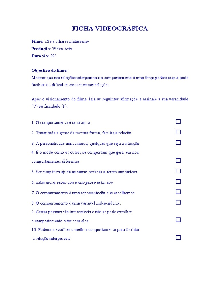 Ficha Videográfica | PDF