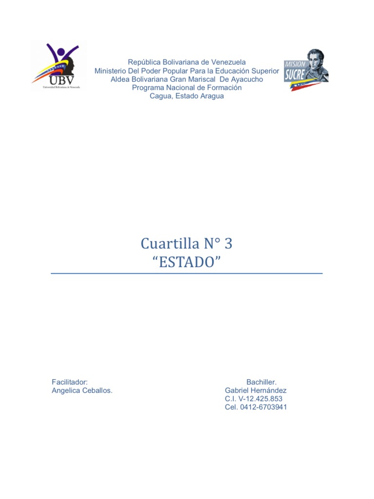 Cuartilla 3 Estado | PDF | Nómada | Sociedad