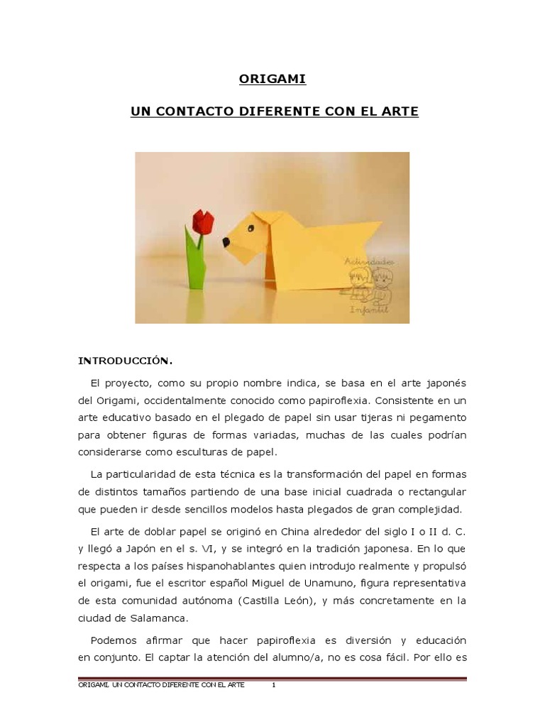 Origami Un Contacto Diferente Con El Art | PDF | Origami | Cognición
