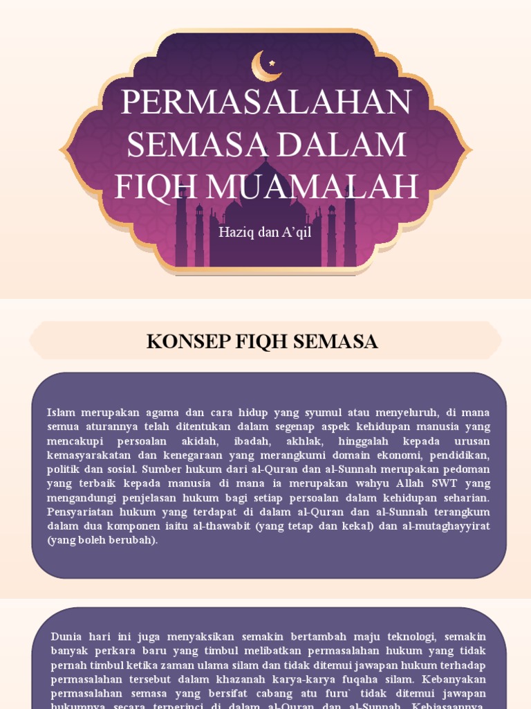 Permasalahan Semasa Dalam Fiqh (Ibadah Dan Muamalah) | PDF
