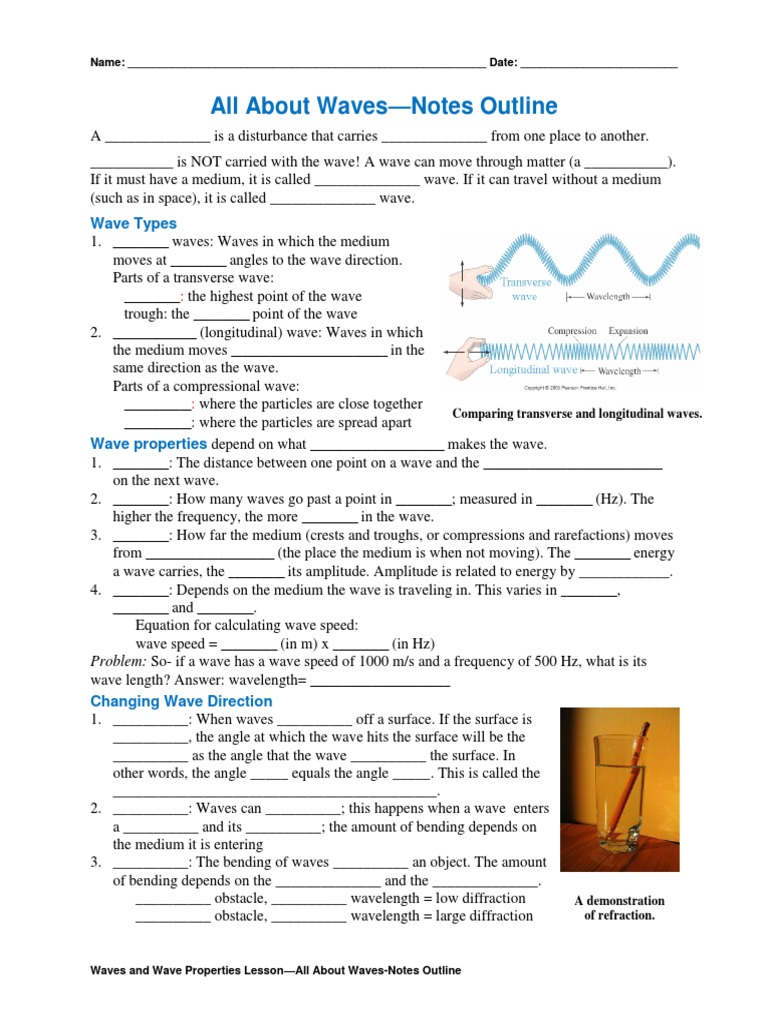 Clem Waves Lesson02 Notes | PDF | Waves | Wavelength