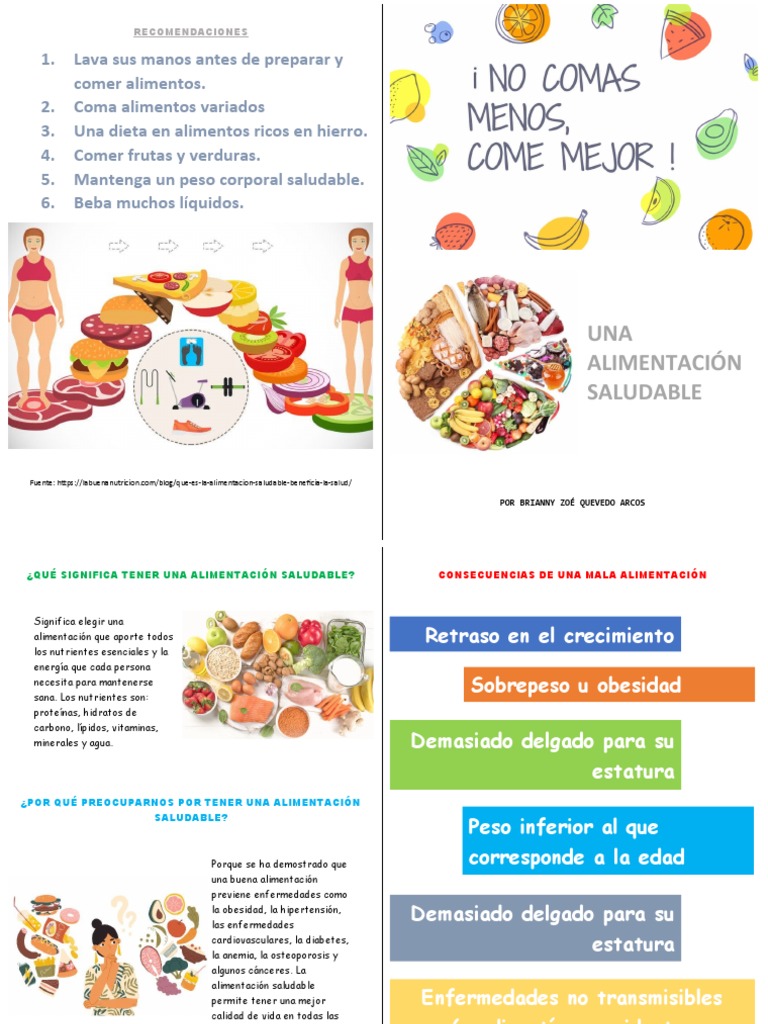 Guía para una Alimentación Saludable | PDF | Obesidad | Alimentos