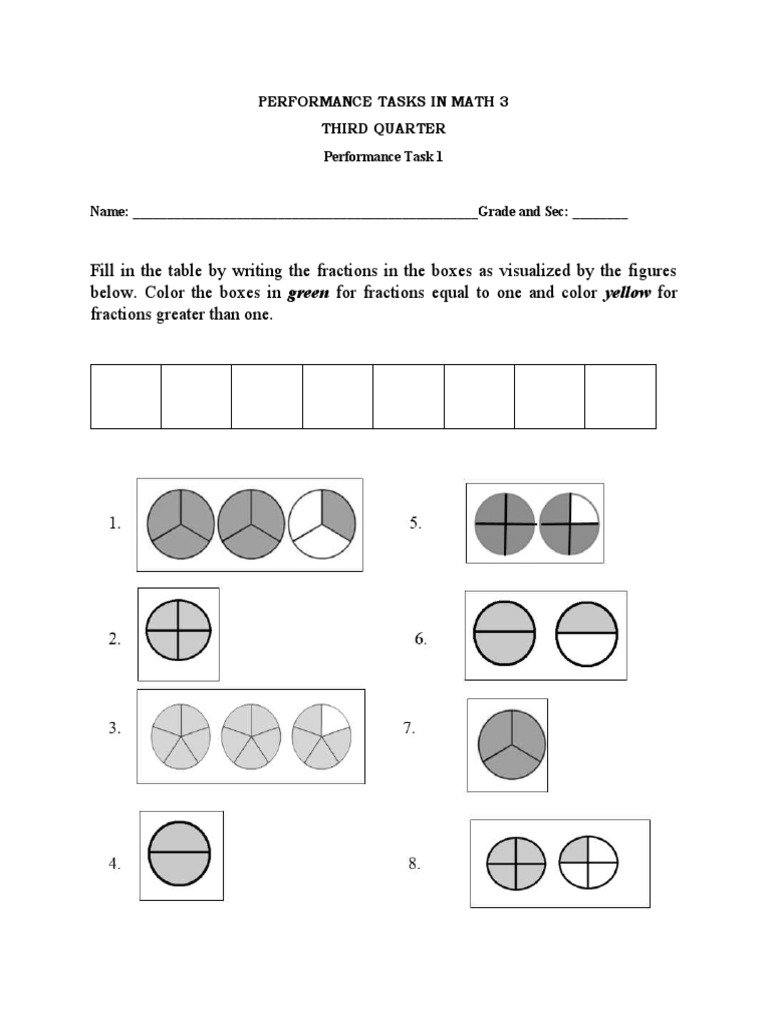 Performance Tasks in Math | PDF