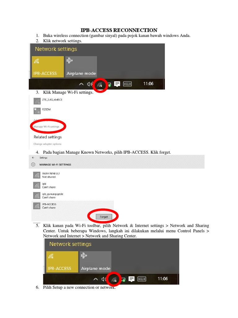 IPB ACCESS Reconnection | PDF