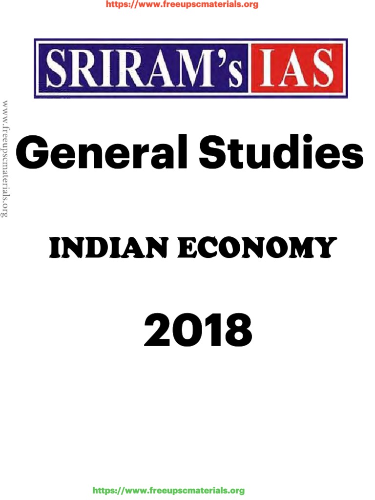 Sriram IAS Indian Economy | PDF