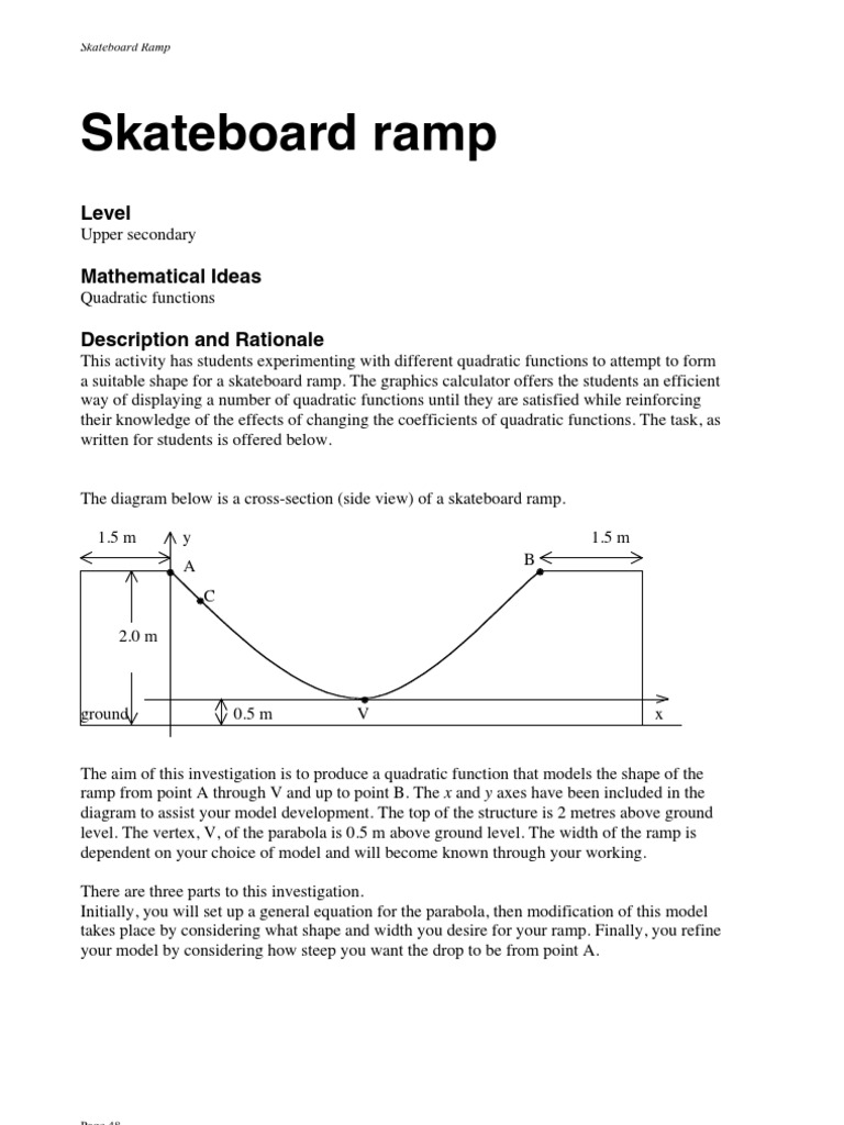 Skateboard | PDF | Cartesian Coordinate System | Equations