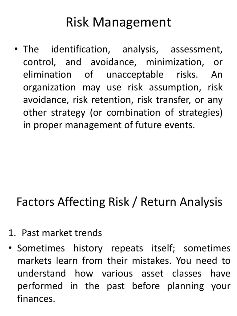 A5 - Risk Management | PDF | Investing | Risk