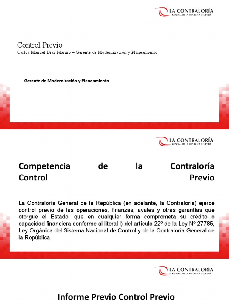 Presentacion Control Previo CGR | PDF