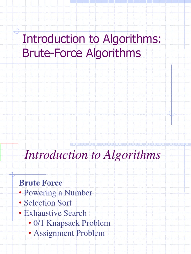 Introduction To Brute Force | PDF | Algorithms | Mathematical Analysis