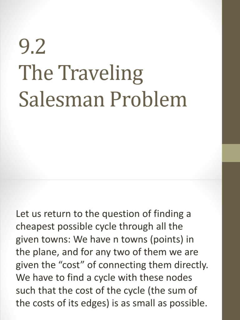 Travelling Salesman Problem | PDF | Combinatorics | Discrete Mathematics