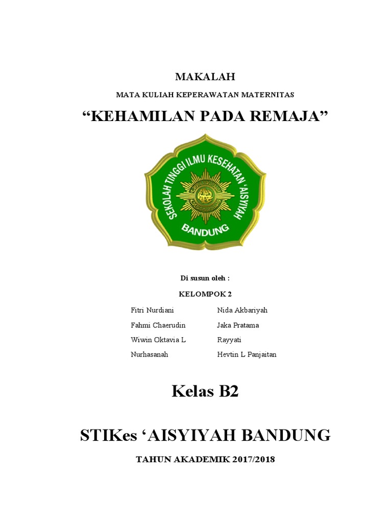 Kehamilan Dini pada Remaja: Penyebab dan Solusi | PDF