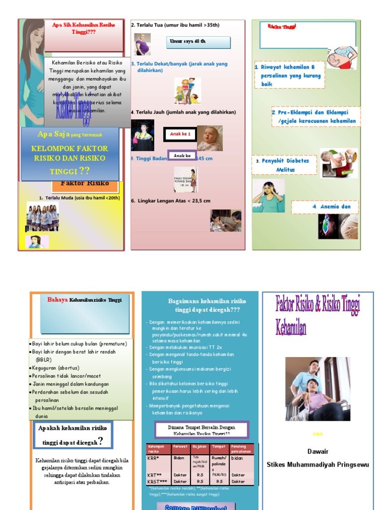 Leaflet Resikotinggikehamilan | PDF | Pengembangan Diri | Sains & Matematika