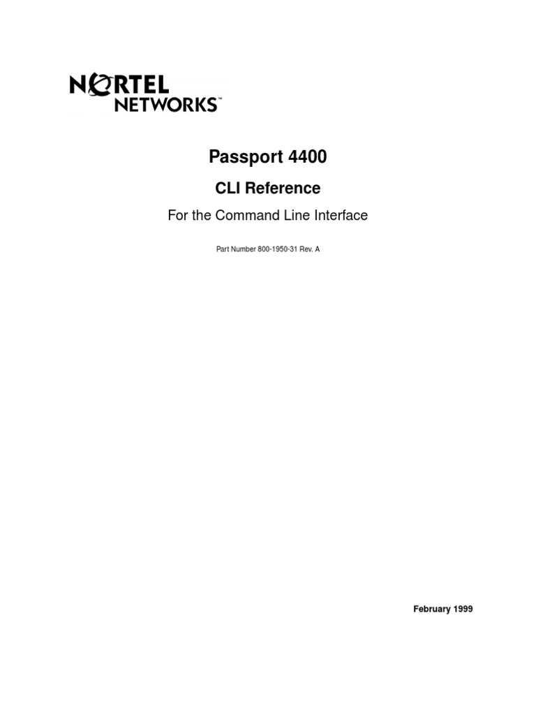 Nortel Command Line | PDF | Command Line Interface | Internet Architecture
