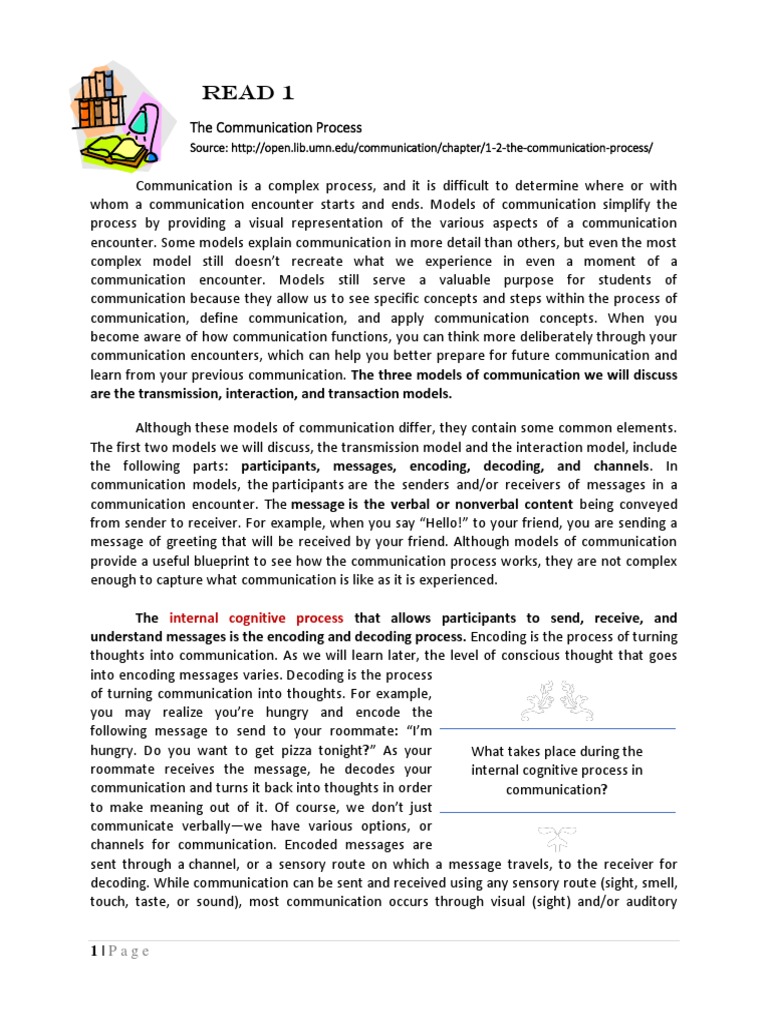 Read 1: Are The Transmission, Interaction, and Transaction Models | PDF ...