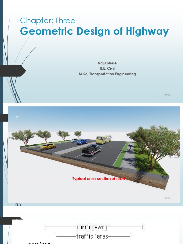 CHAPTER 3 Geometrtic Design of Highway | PDF | Lane | Road