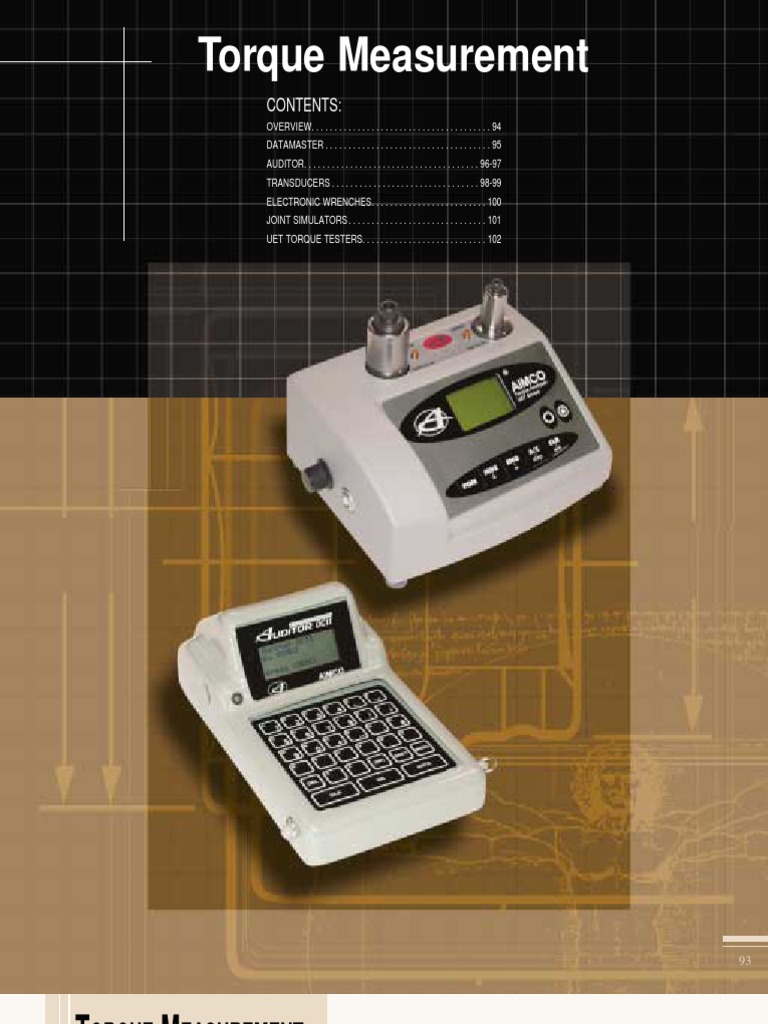 Aimco Torque Measurement | PDF | Computer Monitor | Battery Charger