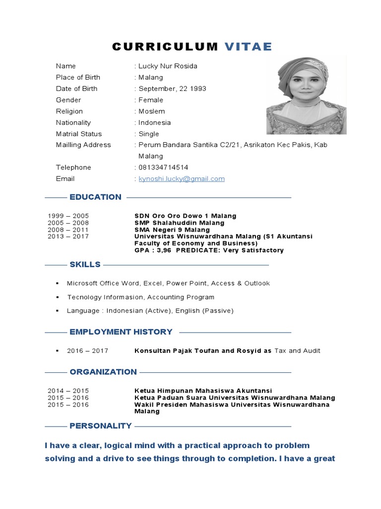 CV Lucky Eng | PDF