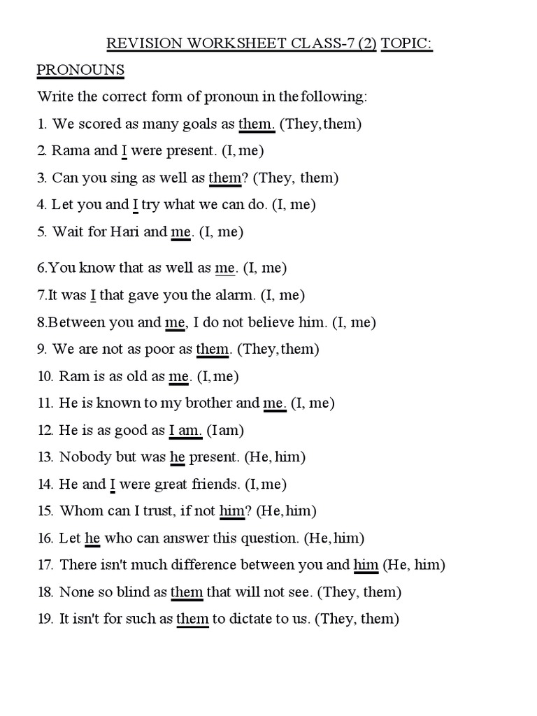 A Guide to Using Pronouns Correctly: Identifying Reflexive and Emphatic ...
