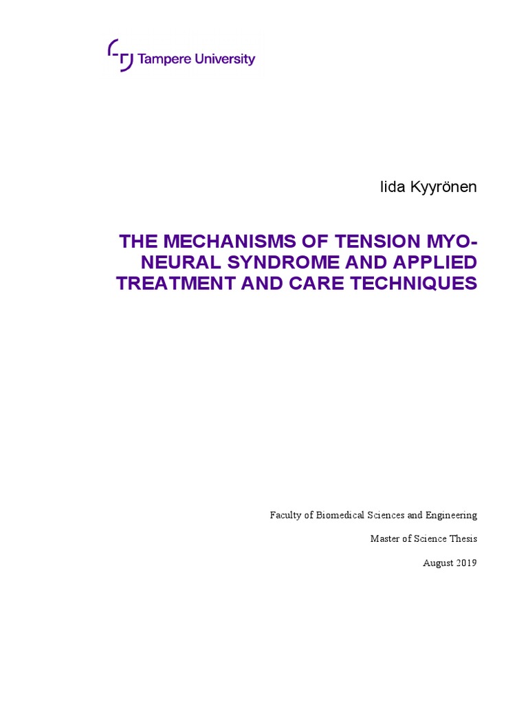 Tension Myoneural Syndrome: Mechanisms & Treatment | PDF | Neuron | Pain