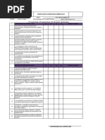 Check List Despeje de Lineas | PDF