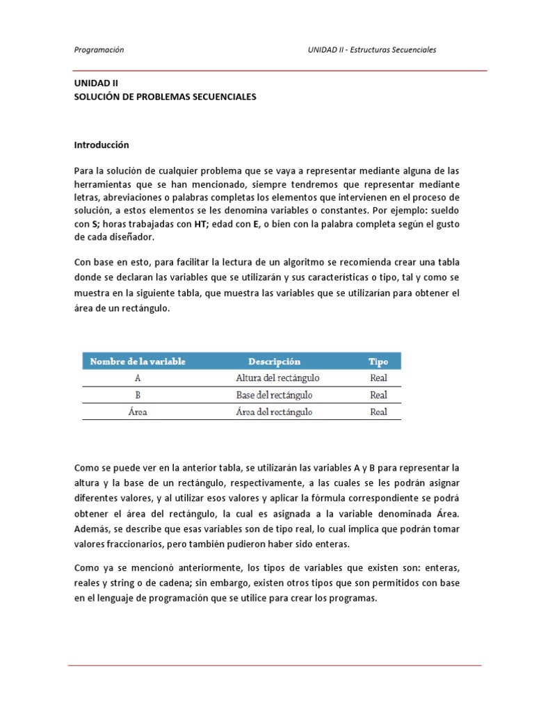 S3.UNIDAD II - Solucion de Problemas Estructuras Secuenciales ...