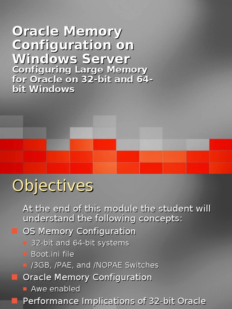 Oracle Memory Configuration For Windows | Download Free PDF | 64 Bit ...