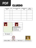 Cluedo Detective Notes and Suspects | PDF | Hasbro | Games Of Chance