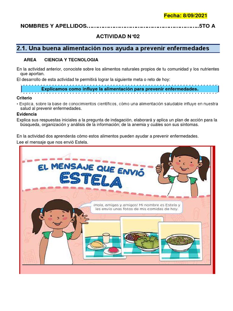 Actividad y Ficha de Aplicación 08 de Setiembre Ciencia y Tecnología ...