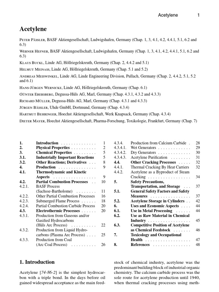 Acetylene: Properties and Combustion Insights | PDF | Combustion ...
