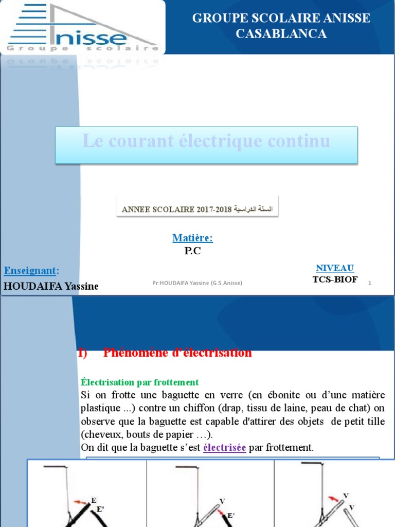 Comprendre le courant électrique continu | PDF | Courant électrique ...