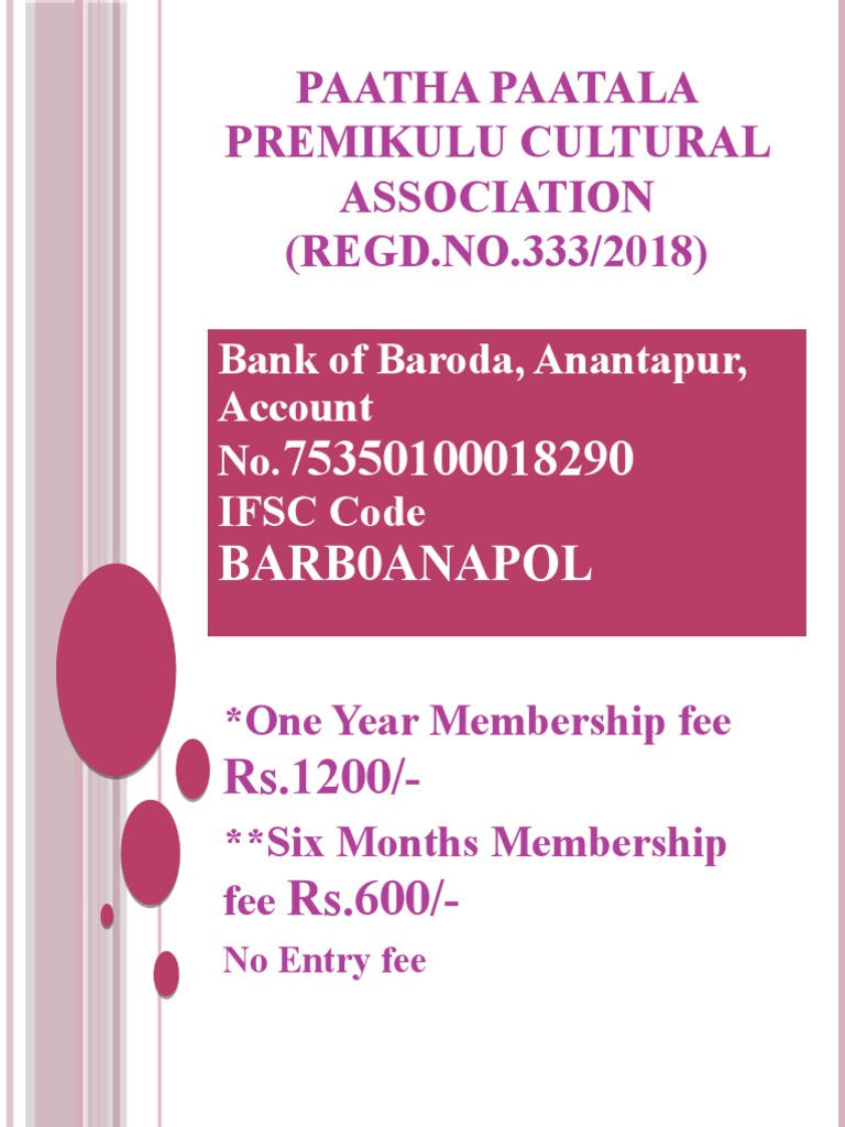 Membership Details for Premikulu Association | PDF