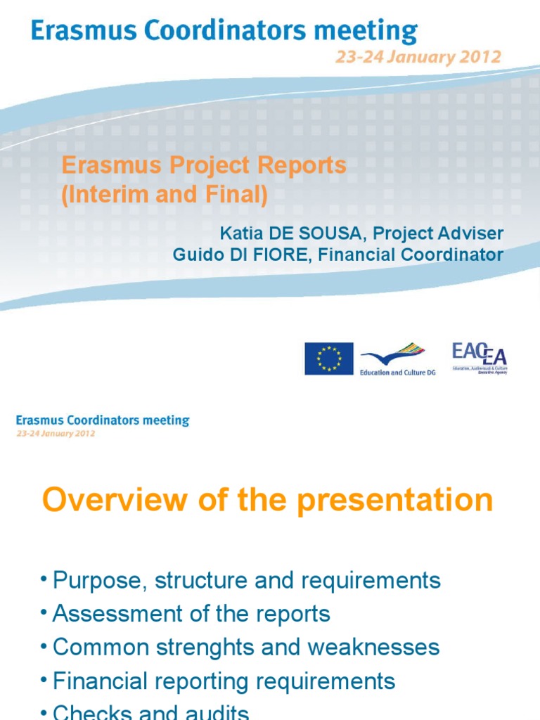 Erasmus Project Reports (Interim and Final) : Katia DE SOUSA, Project ...