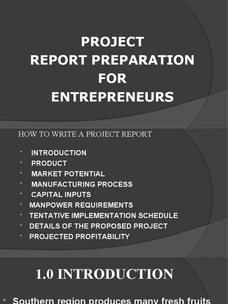 Project Report Preparation FOR Entrepreneurs | Descargar gratis PDF ...