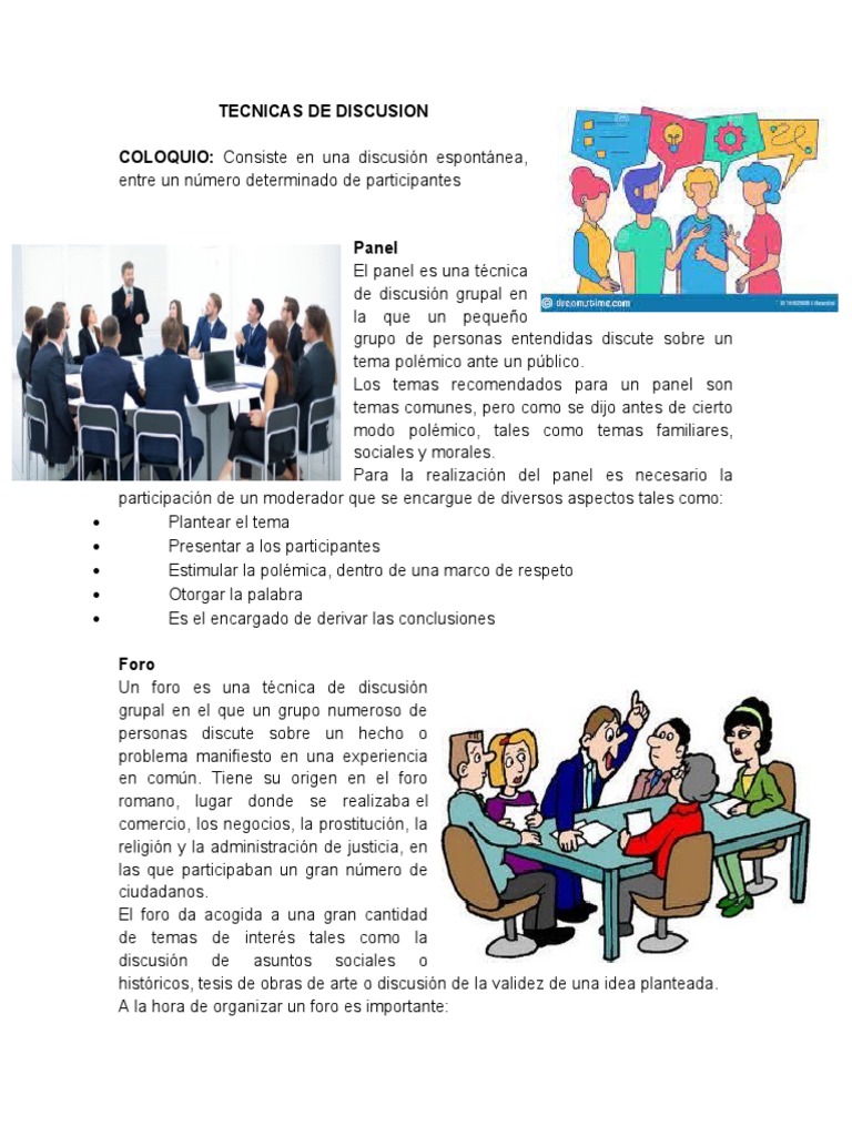 Tecnicas de Discusion Grupal | PDF | Crecimiento personal y profesional ...