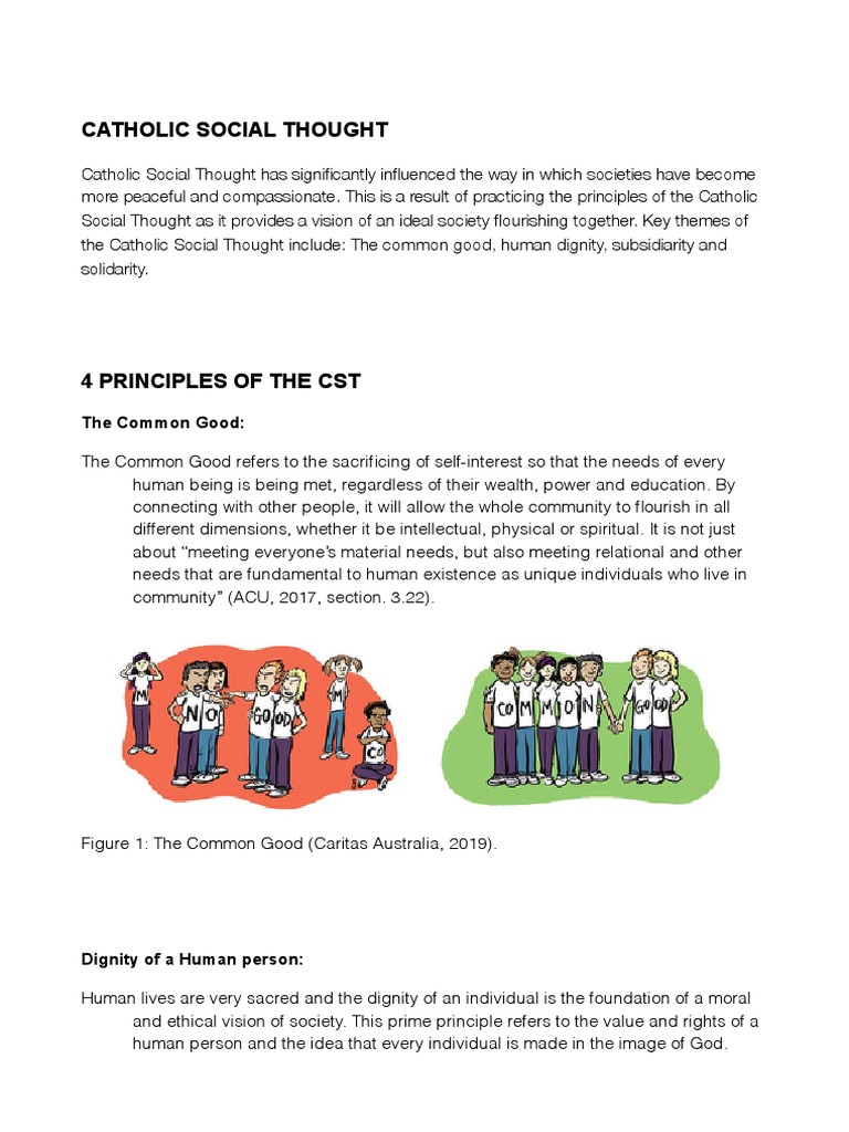 CST PRINCIPLES | PDF | Catholic Social Teaching | Dignity