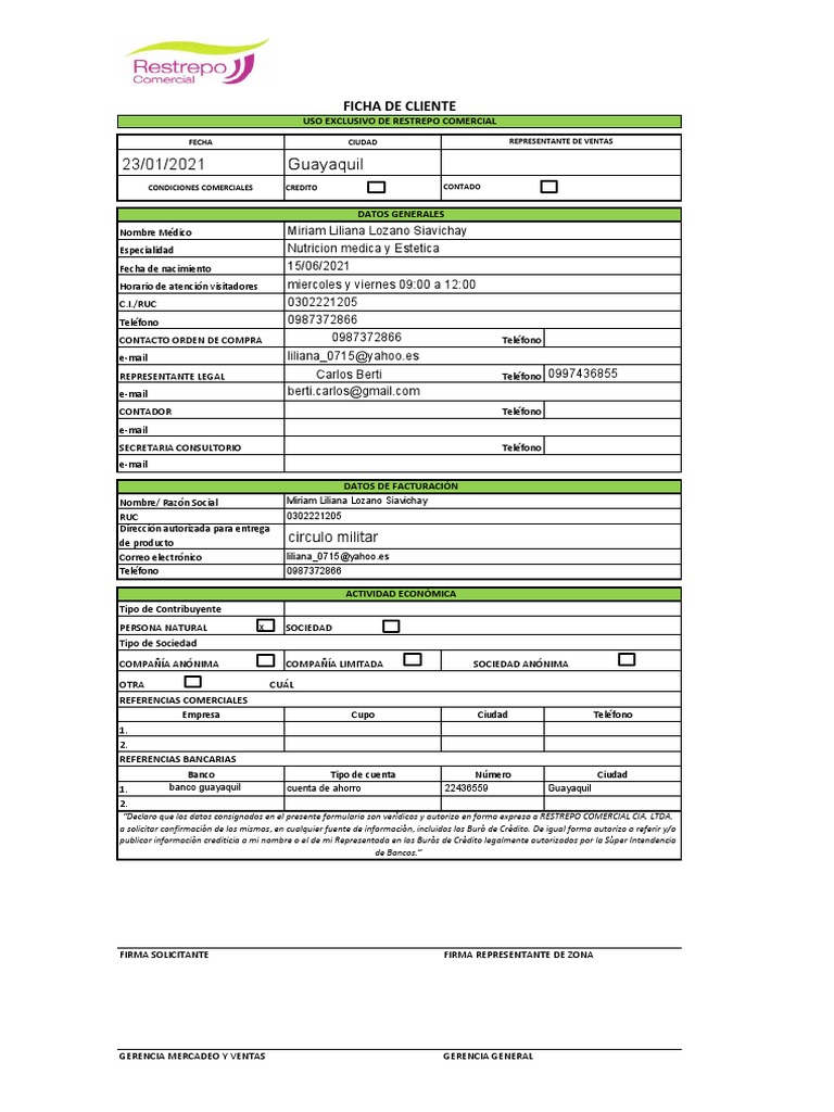 Ficha de Cliente PDF 2019 | PDF | Bancos | Business