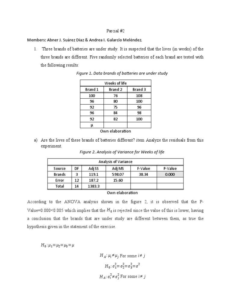 Figure 1. Data Brands of Batteries Are Under Study | Download Free PDF | Errors And Residuals ...