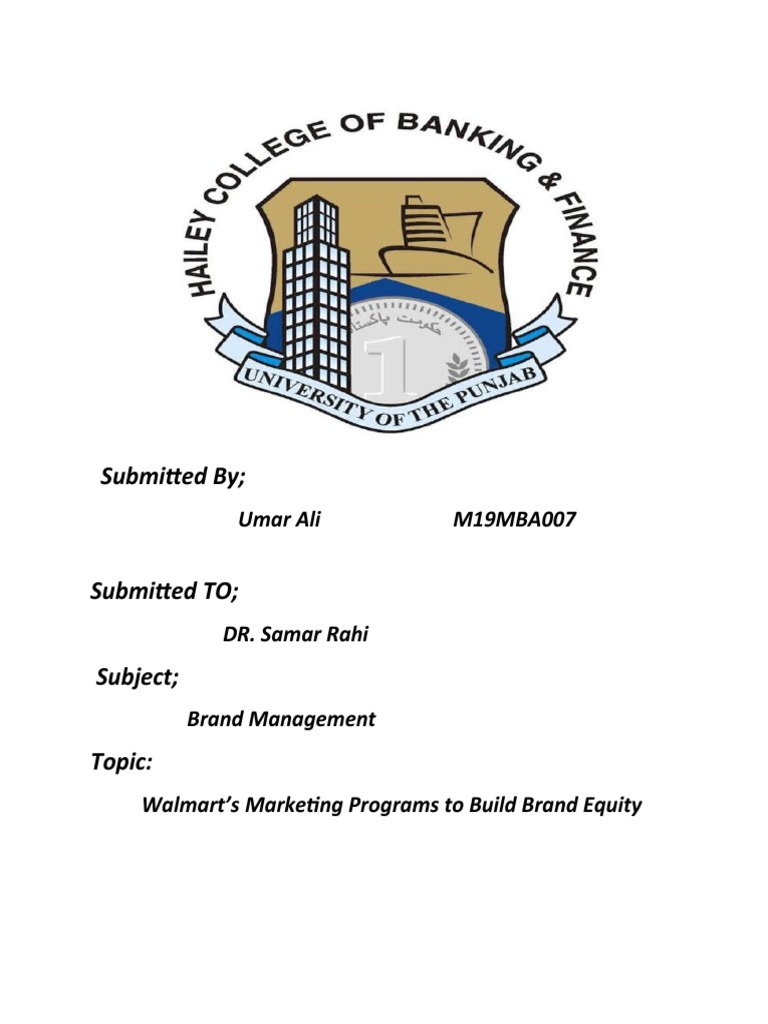 Walmert Brand Positioning | PDF | Brand | Walmart