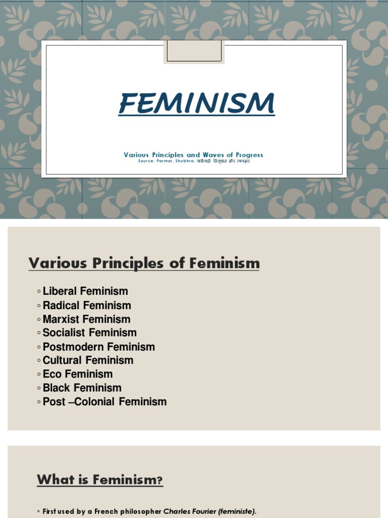 Principles Of Feminism