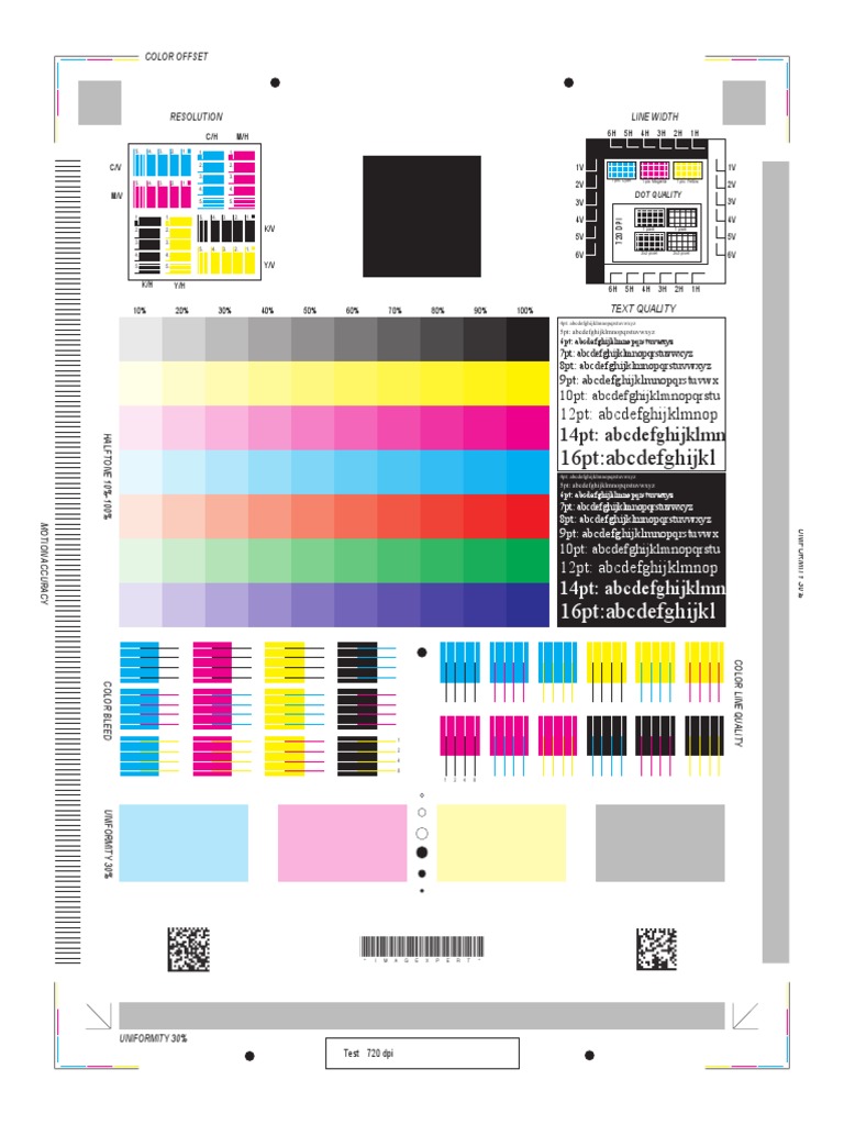 Print Test Pages | PDF | Pixel | Display Technology