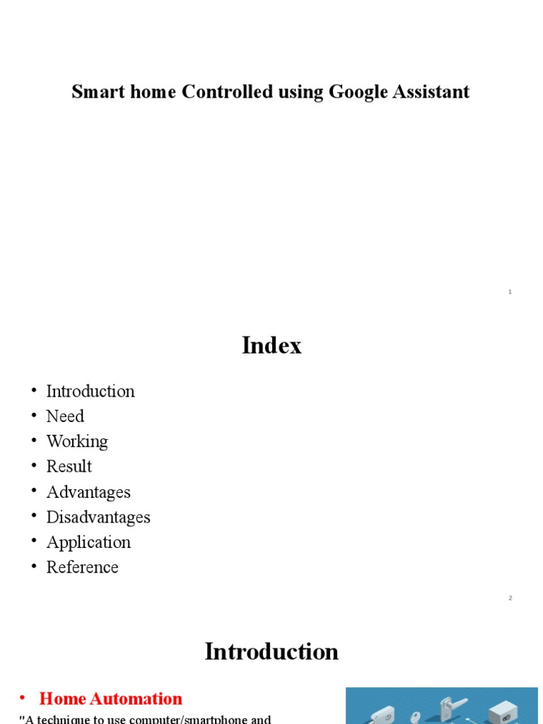 Smart Home Controlled Using Google Assistant | PDF | Home Automation ...