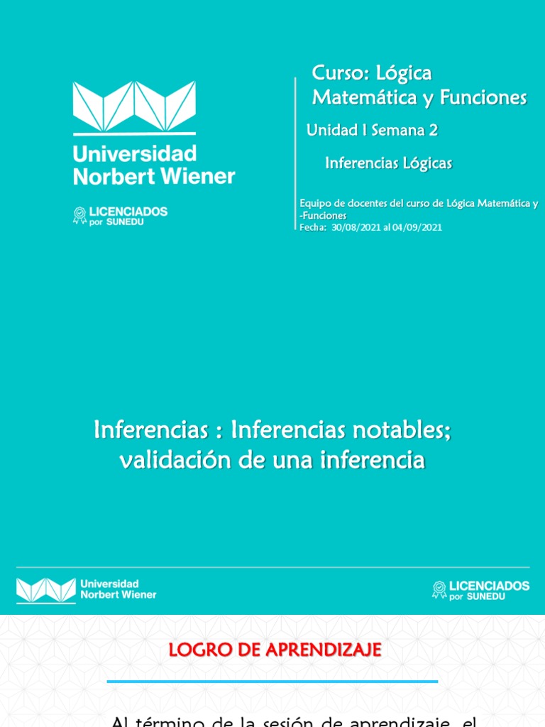 Unidad 1 - Semana 2 - 2021-2 | PDF | Lógica