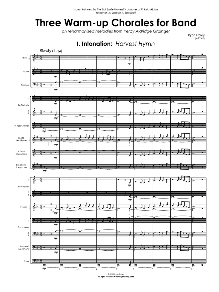 Concert Band Warm-Up Exercises PDF | PDF
