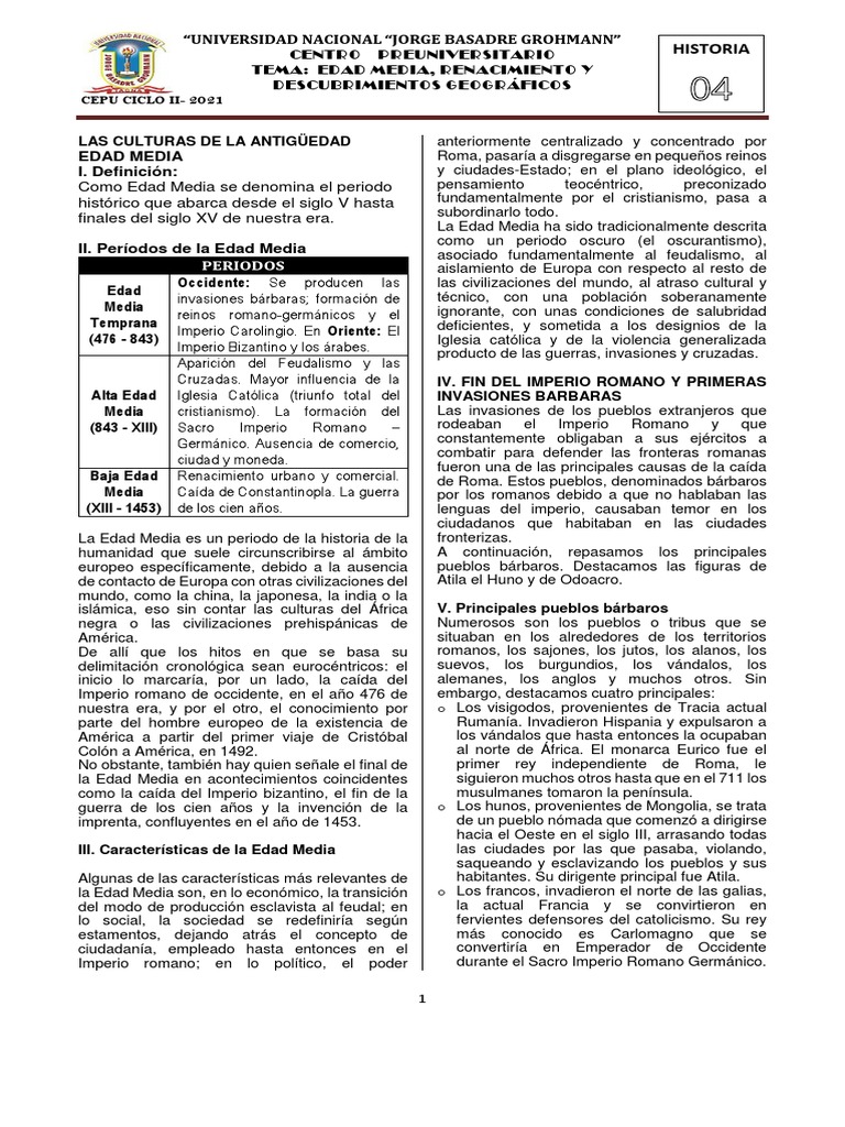 Práct. 04 - Historia Sin Claves | PDF | imperio Bizantino | Edades medias